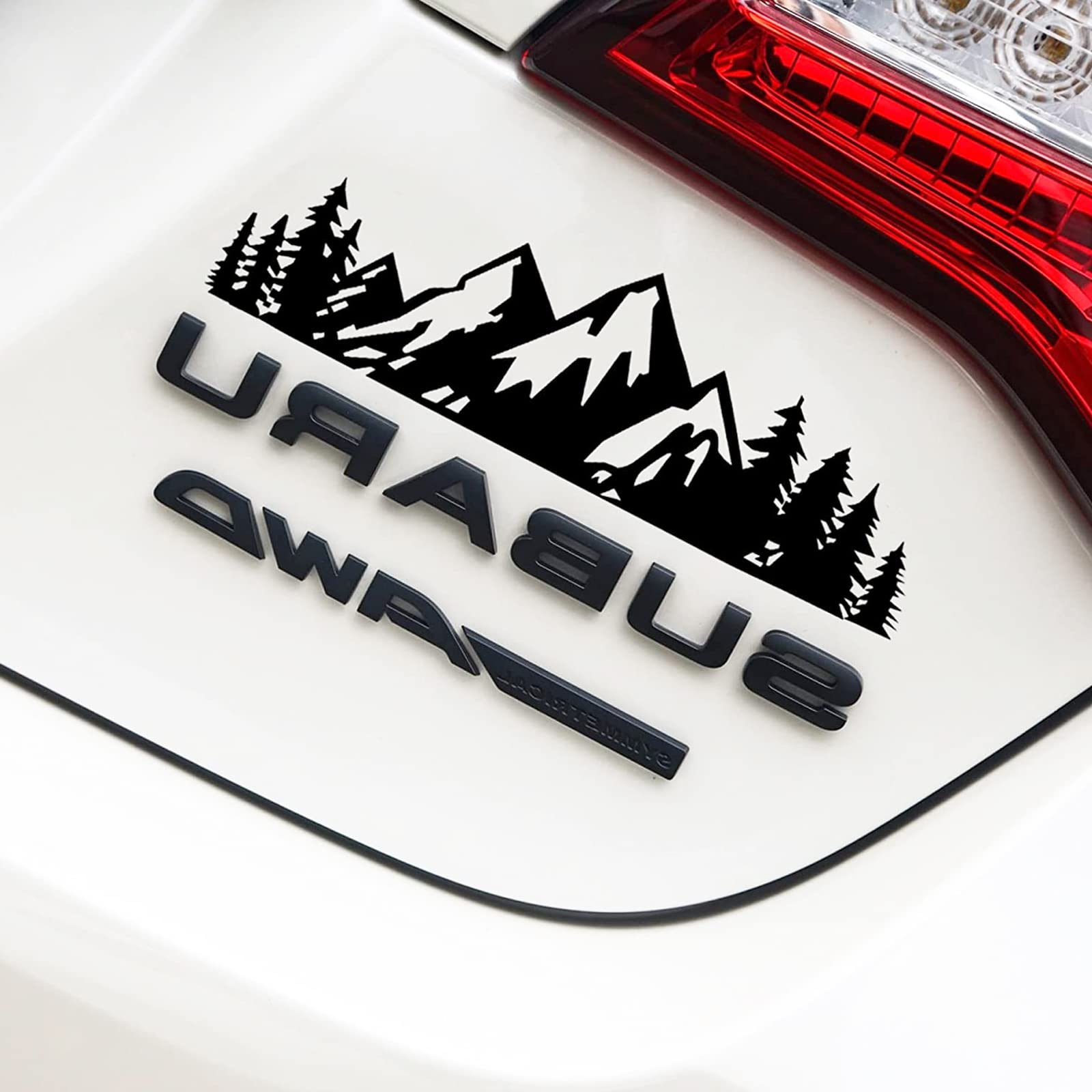 Mua 7 Inch Snow Mountain Tree Decal Sticker, Mountains Graphic Logo ...