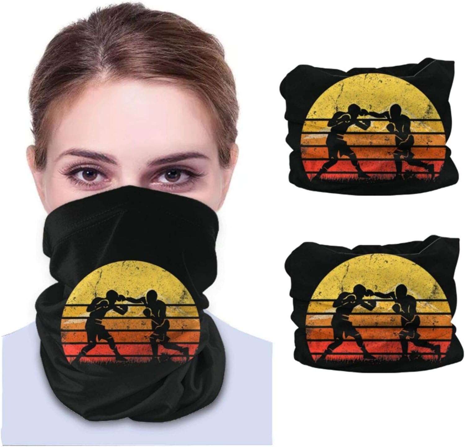 Unisex Masks Retro Vintage Boxing Player Face Mask Scarf Bandana ...