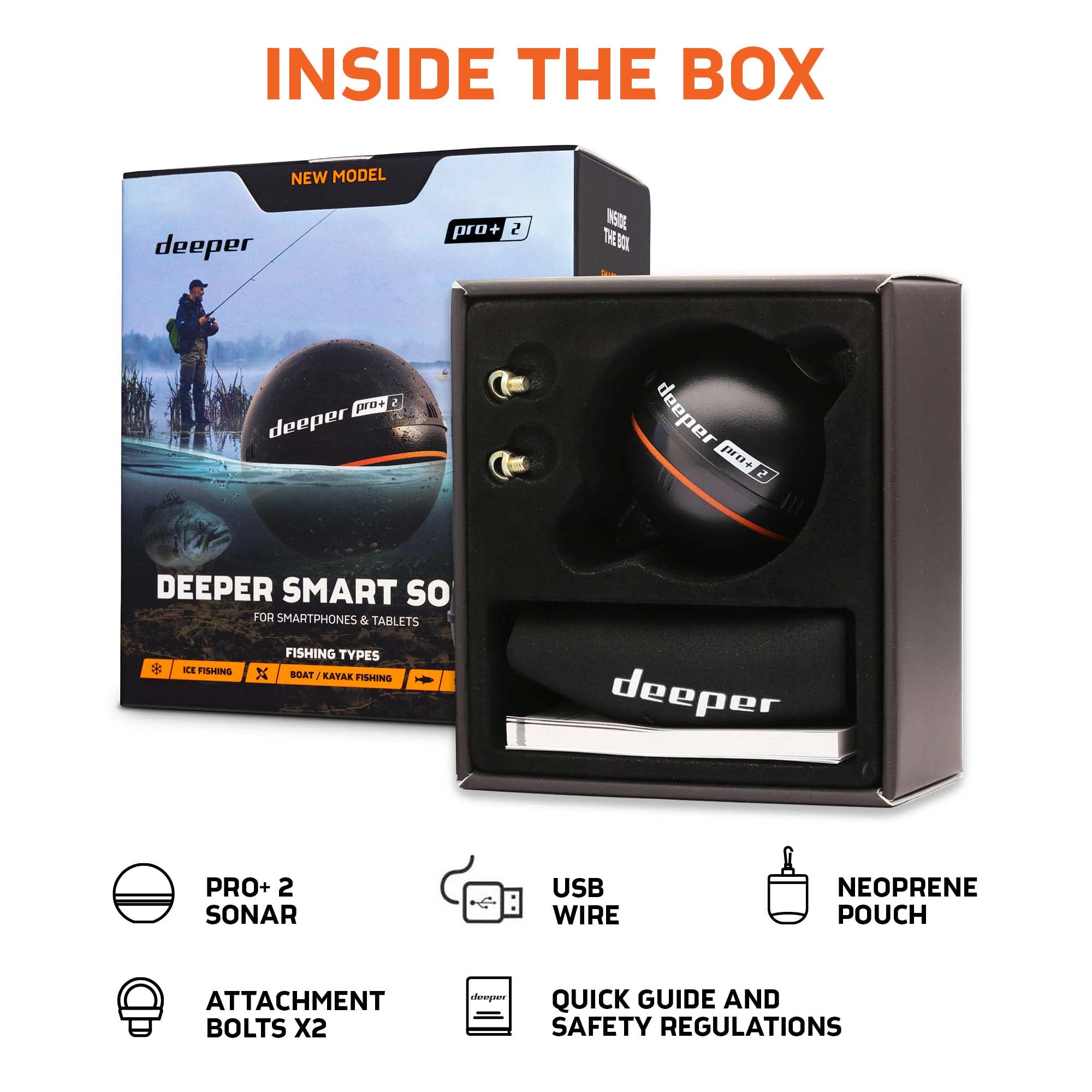 Mua Deeper PRO+ 2 Sonar Fish Finder - Portable Fish Finder and Depth ...