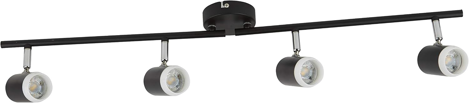Lighting Collection 4-Light LED Cylinder Head Split-Bar Spotlight ...