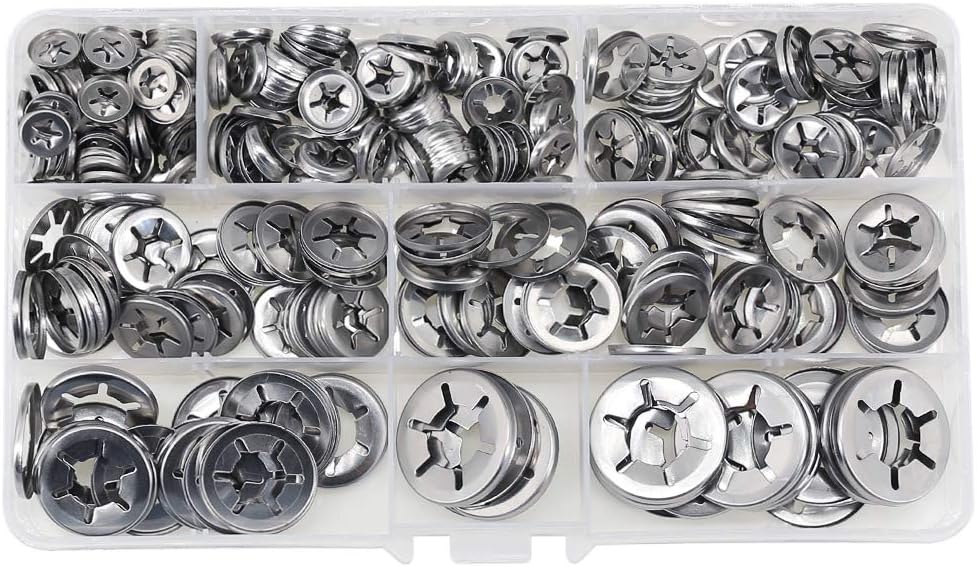 400 Pcs Internal Tooth 304 Stainless Steel Starlock Washers Quick Speed ...