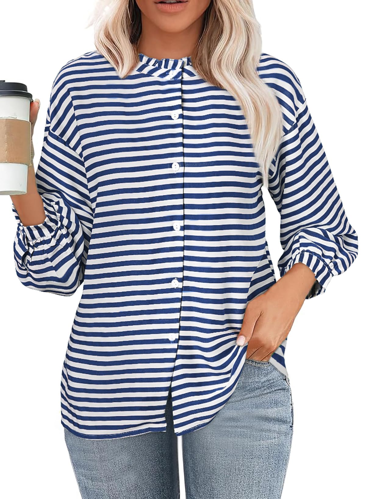 EVALESS Fall Tops Long Sleeve Shirts for Women Trendy 2024 Business ...