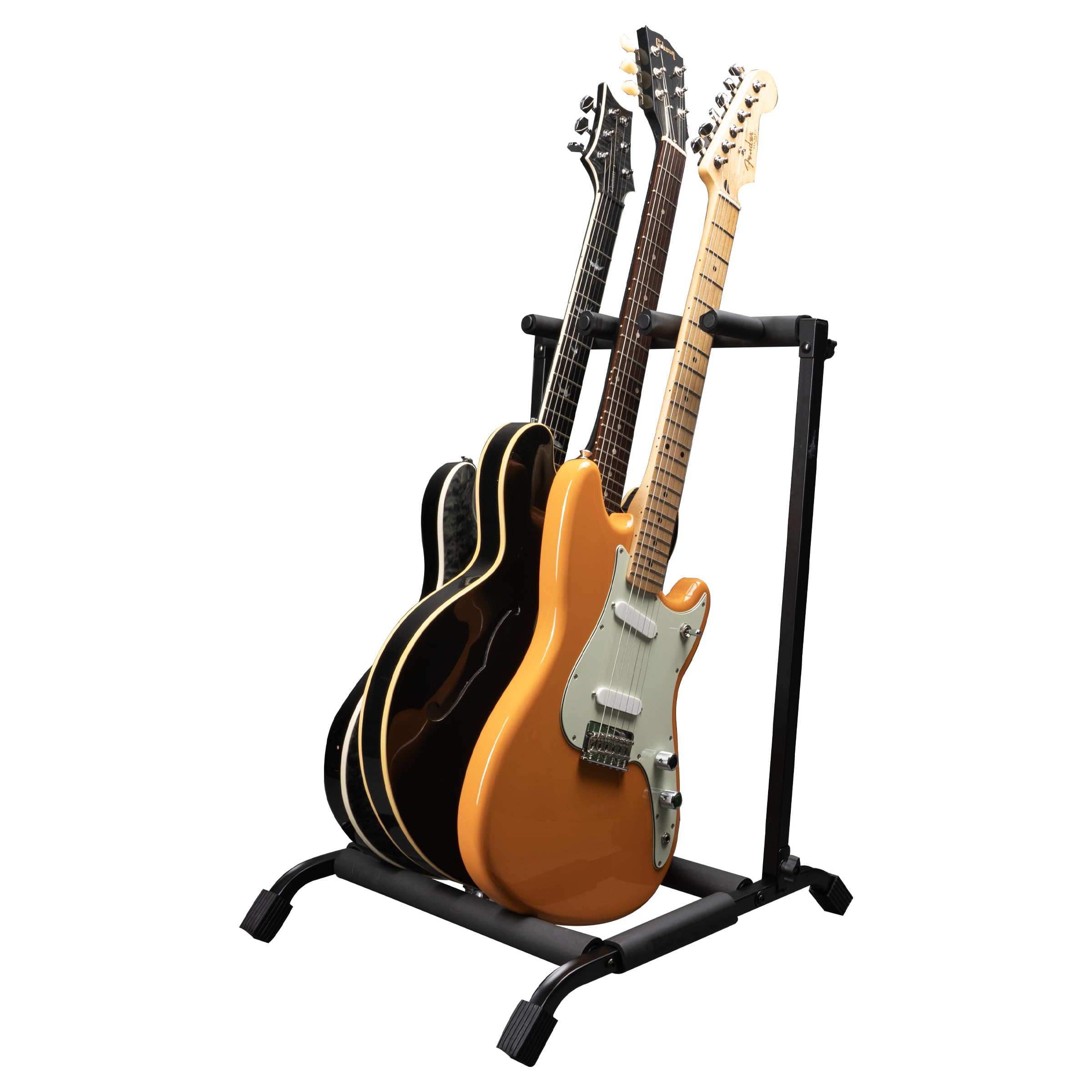 Rok-It Collapsible Folding Guitar Rack Stand for 3 Guitars – Fits ...