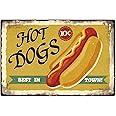Amazon.com: SUPERDANT Hot Dogs Tin Signs Hot Dogs Best in Town Vintage ...