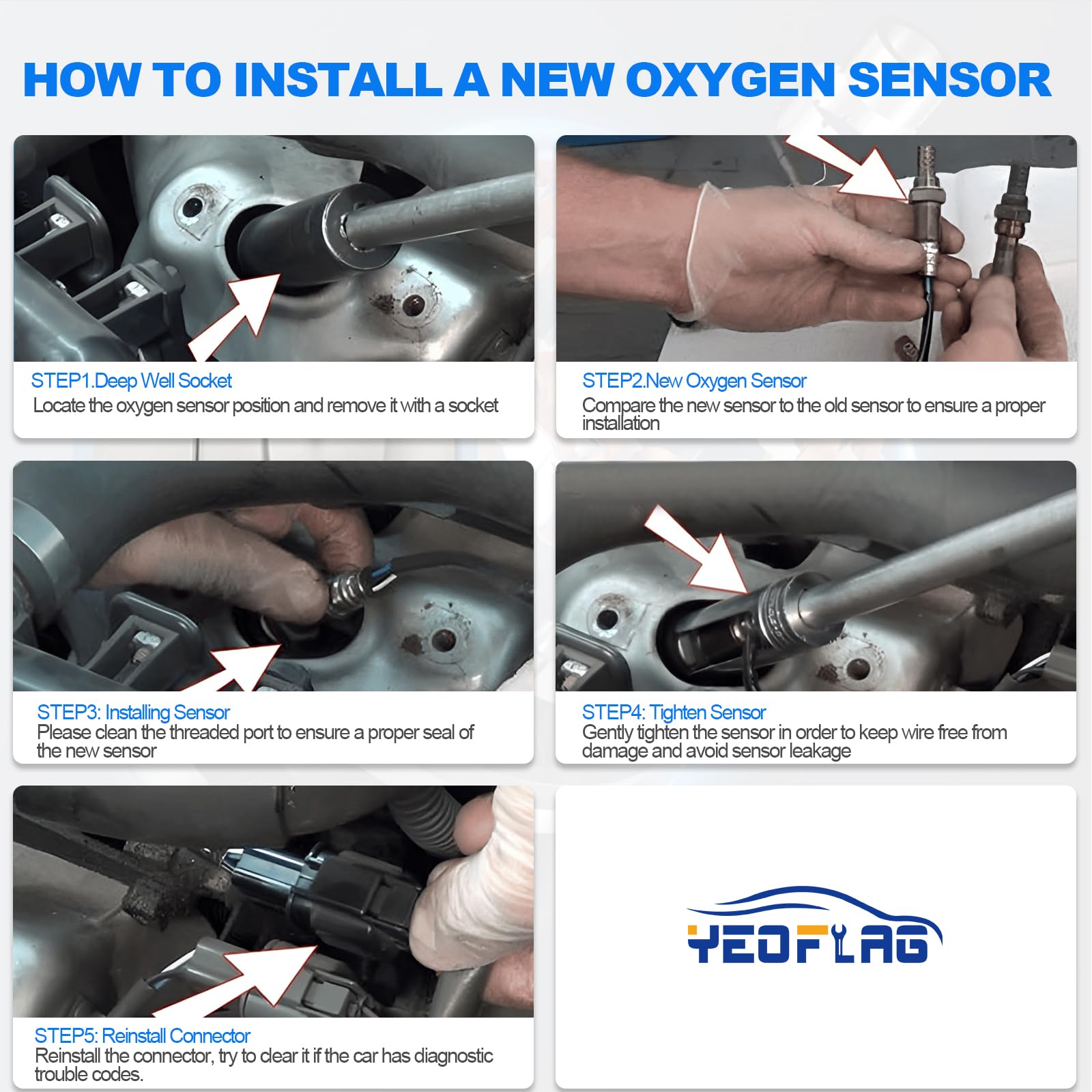 Mua Yeoflagtrade Oxygen Sensor 234-4668 234-4256 O2 Sensor for Cadillac Escalade Chevy GMC 1500 ...