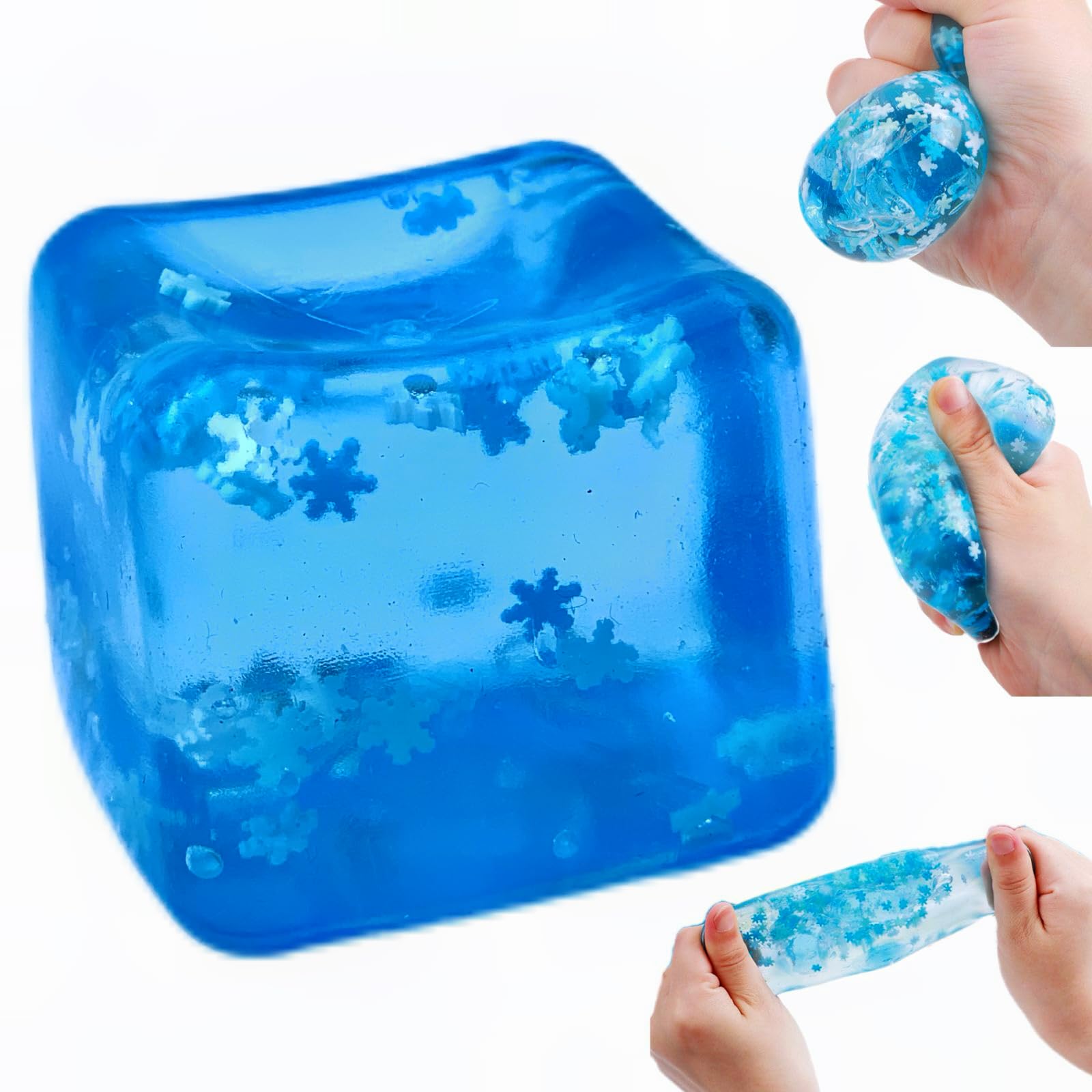 Ice Cube Squishy Toys, Squishy Fidget Toys, Cube Block Stress Balls for ...