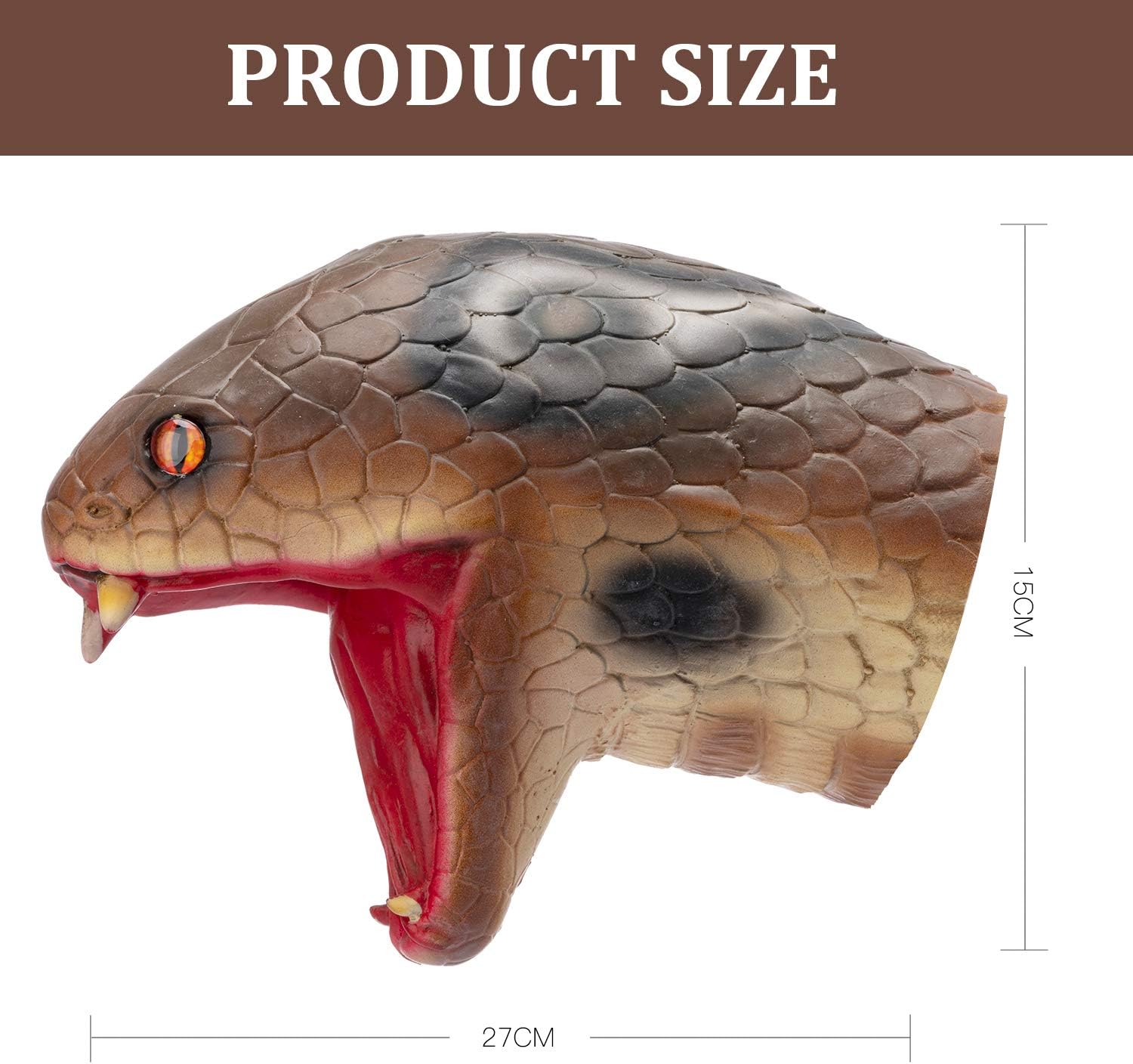 CreepyParty Snake Puppet Realistic Latex Rubber Soft Animal Hand ...