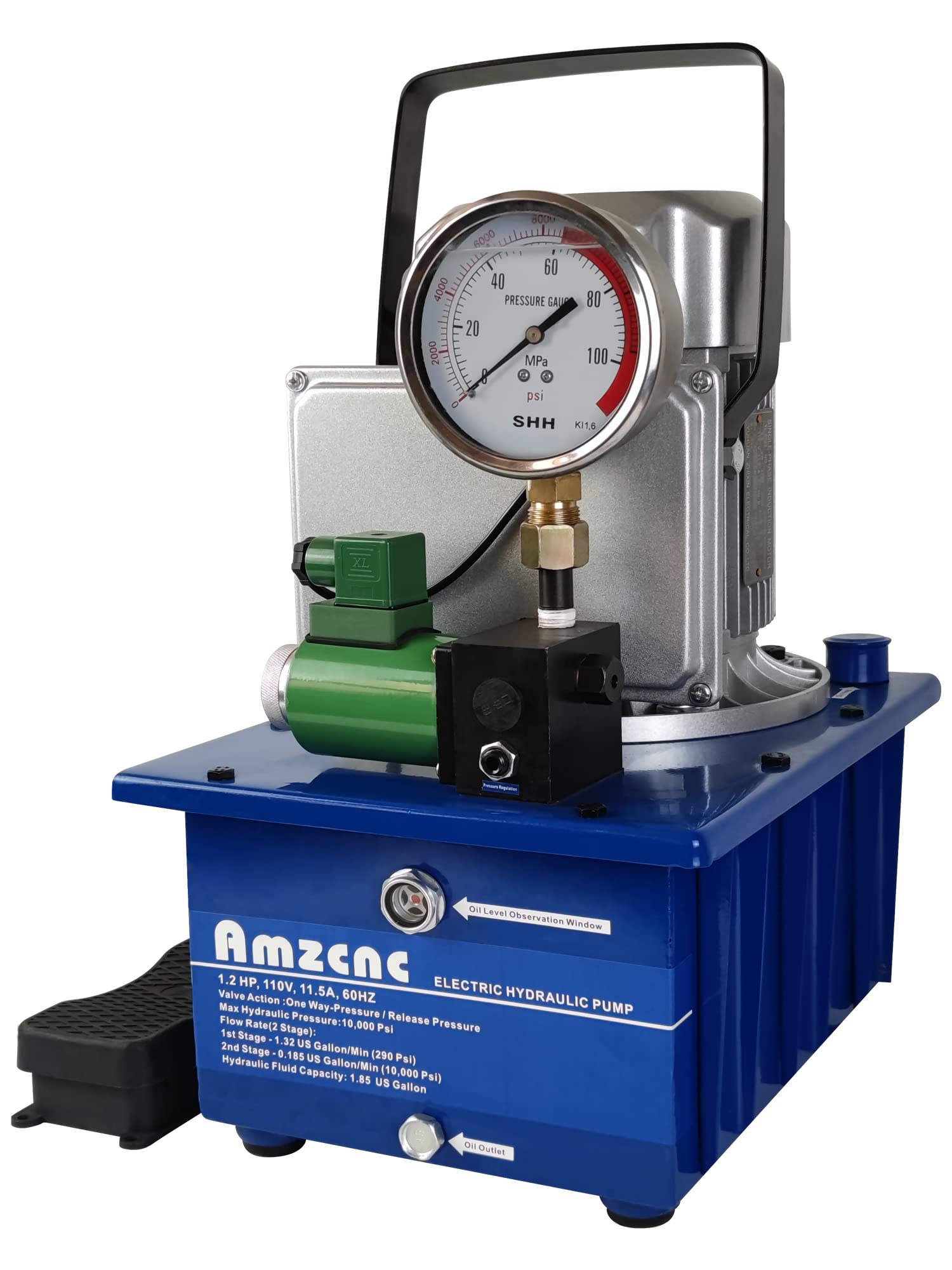 110v TEMCo HP0003 - Electric Hydraulic Pump Power Pack Unit 2 Hydraulic ...