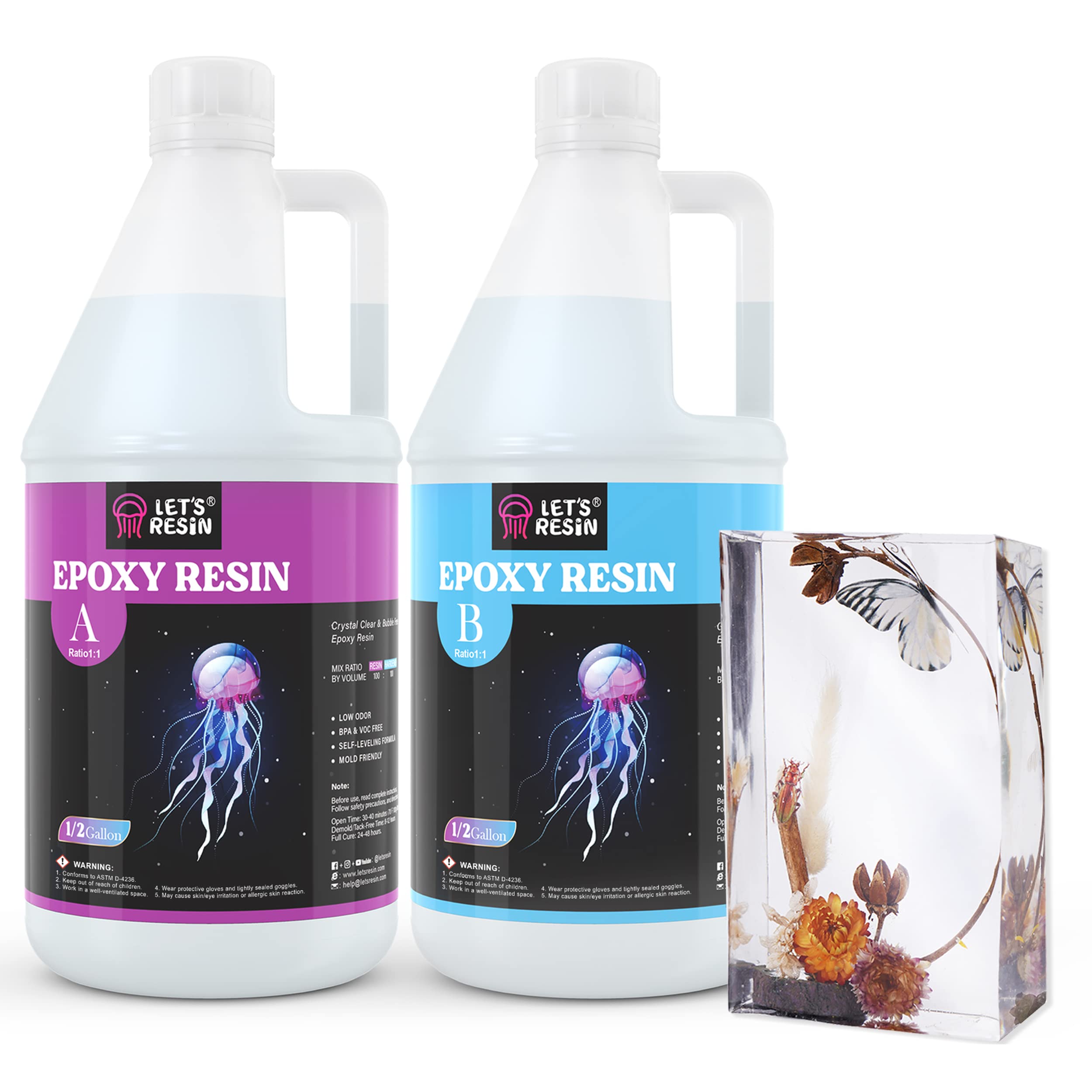Mua Epoxy Resin Kit,1 Gallon Bubble Free & Crystal Clear Epoxy Resin ...