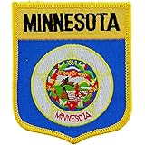 Amazon.com: Minnesota State Shaped Map Embroidered Patch, with Iron-On ...