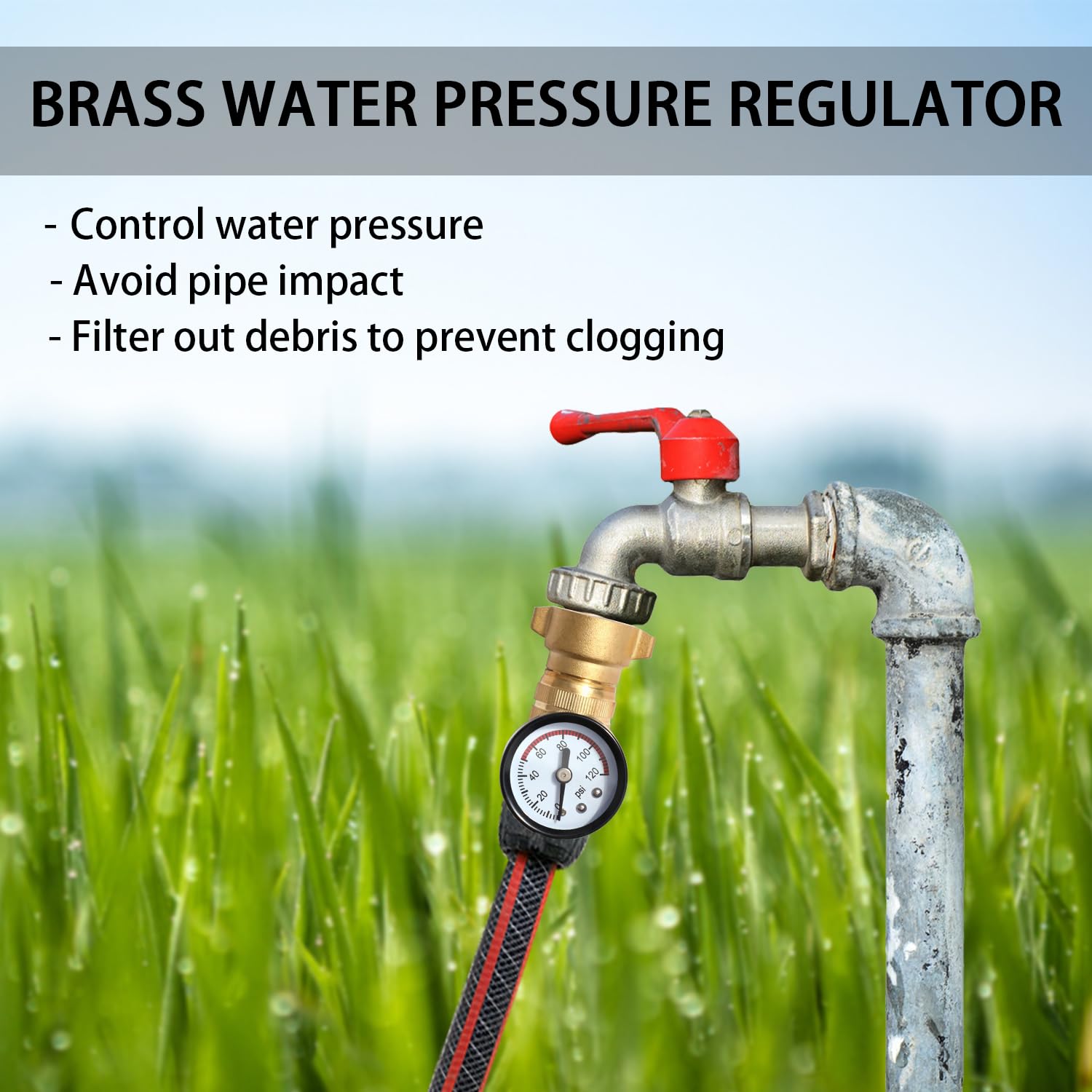 Mua RUNIGOO Brass RV Water Pressure Regulator, Water Pressure Reducer ...