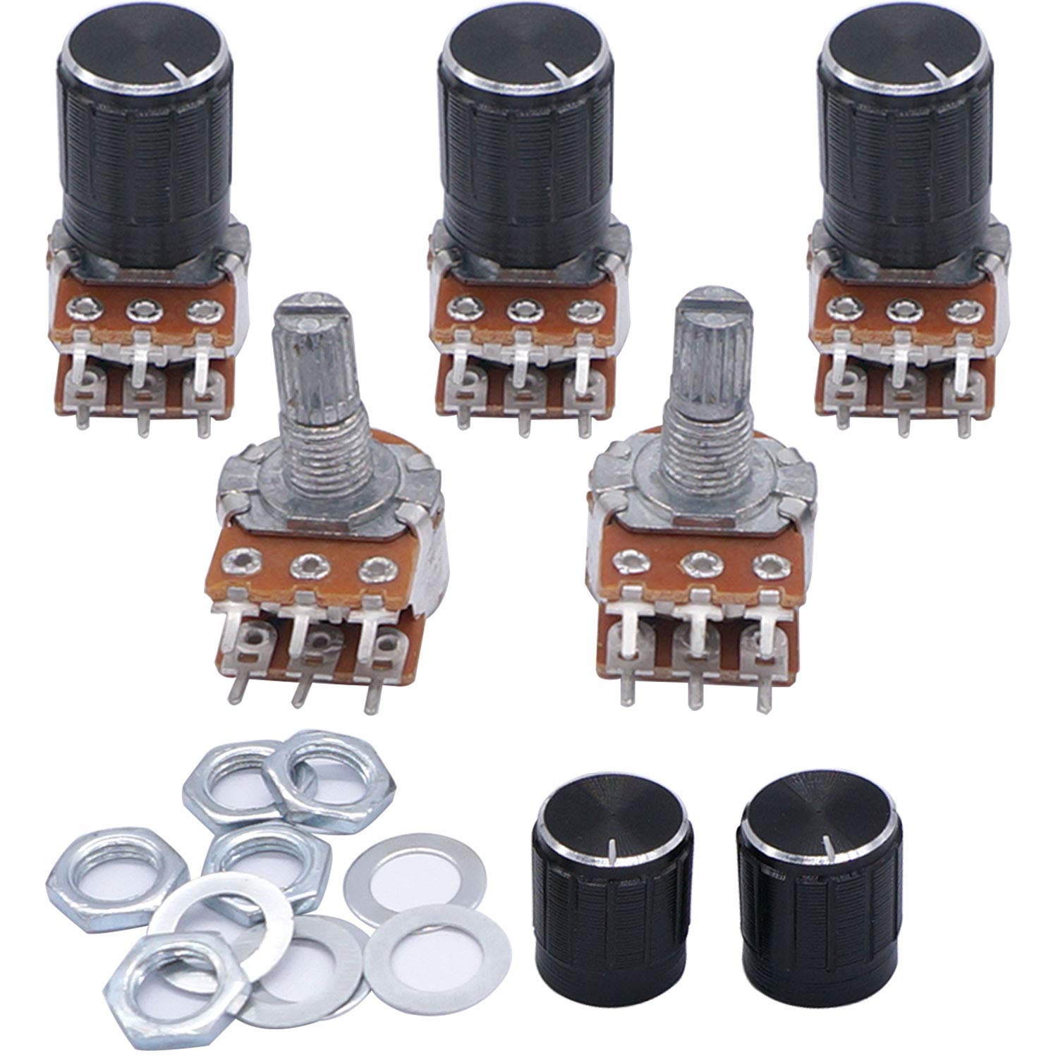 Mua 5pcs Potentiometers 5K Ohm,Volume Control Potentiometer,6 Pins ...