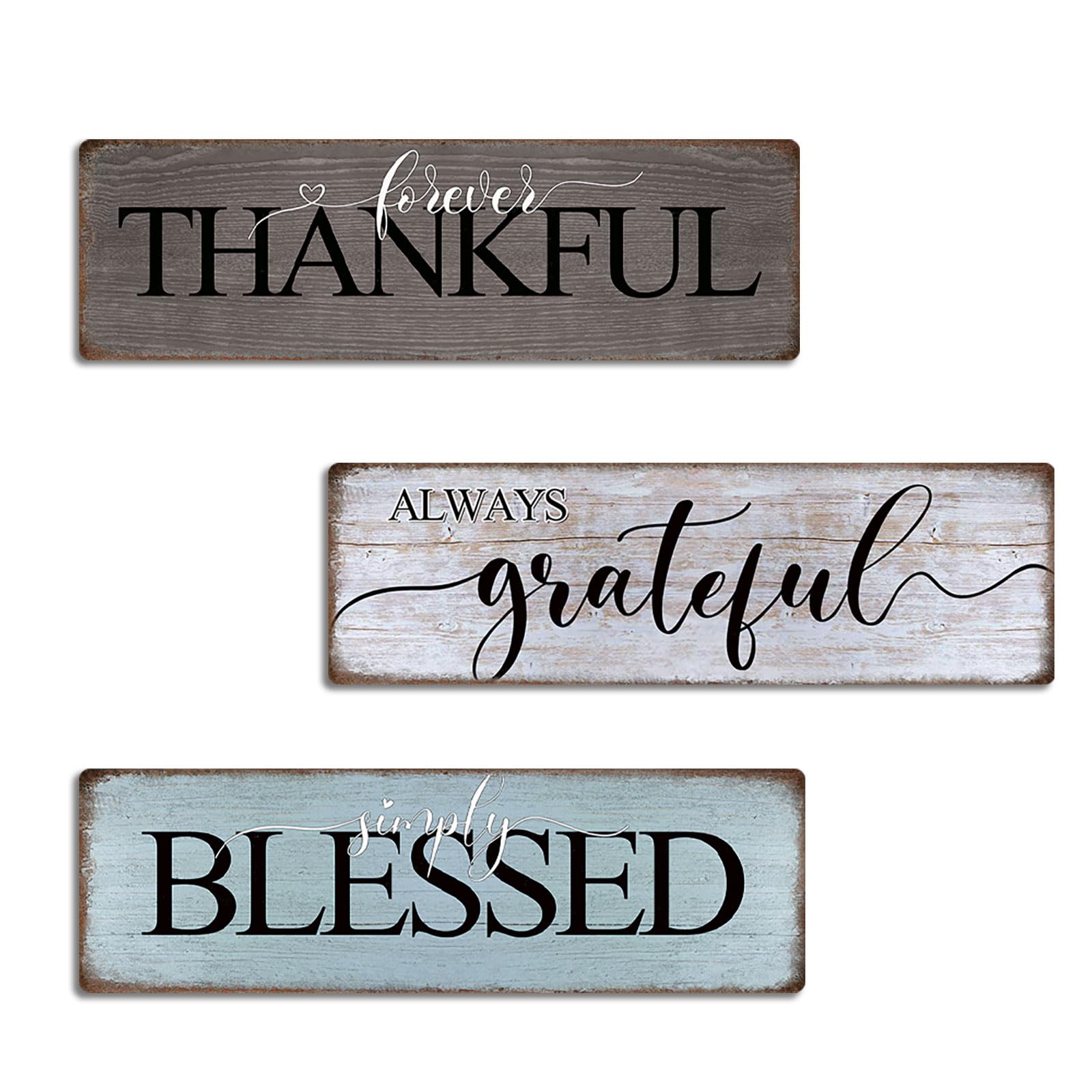 Farmhouse Home Decor Family Wall Decor for Living Room Thankful ...