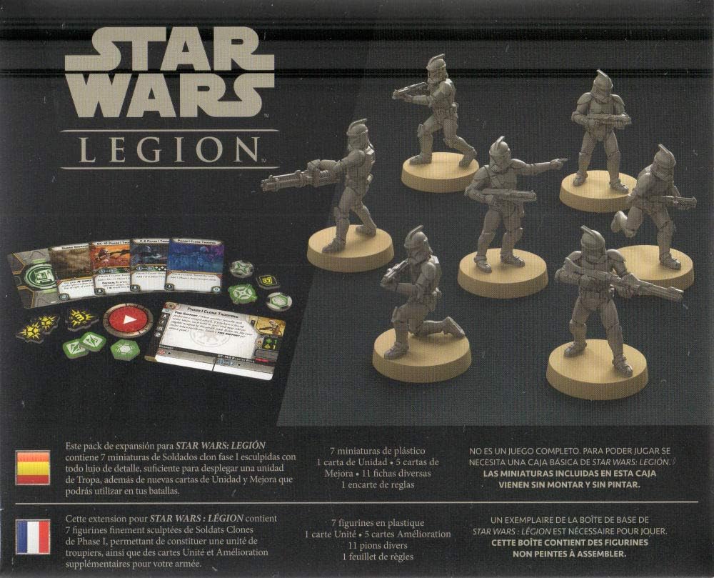 Fantasy Flight Games- Star Wars Legion: Phase I Clone Soldiers, Color ...