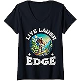 Amazon.com: Live Laugh Edge Ironic Brainrot Meme Edging Quote T-Shirt ...