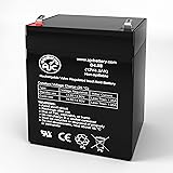 Leoch DJW12-4.5 12V 5Ah Sealed Lead Acid Battery - This is an AJC Brand ...