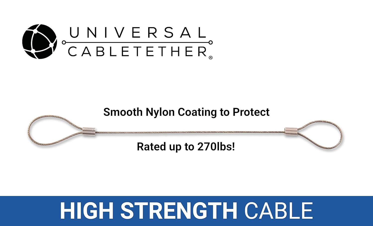 Universal CableTether – Heavy Duty Custom Length Cable Tethers (10 Pack) – Do-It-Yourself ...