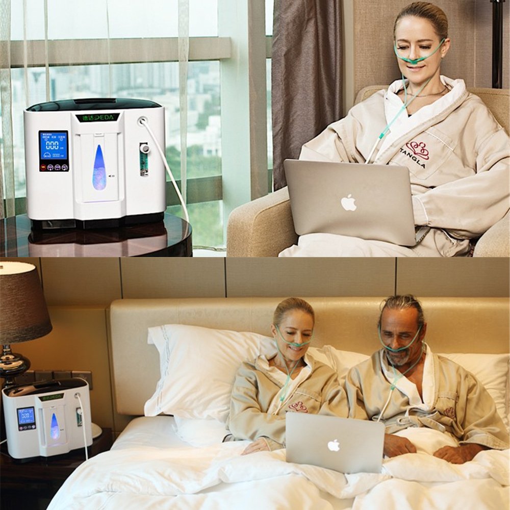 HUKOER Oxygen Concentrator, 1-6L/min Adjustable Portable Oxygen Machine ...