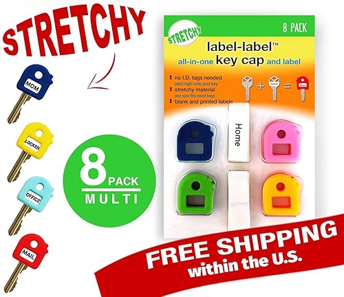 Set of Four Coloured Large Square Headed Identifying Key caps for Yale ...