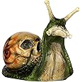 Amazon.com : YYPLIAN Skeleton Snail Figurines, Halloween Garden Statues ...