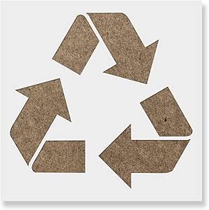 Amazon.com: Recycle Stencil - Reusable Stencils for Painting - Mylar ...