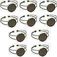Amazon.com: MIAO JIN 10 Pcs 25 mm Adjustable Round Cabochon Bezel Tray Blank Bangle for Crafting ...