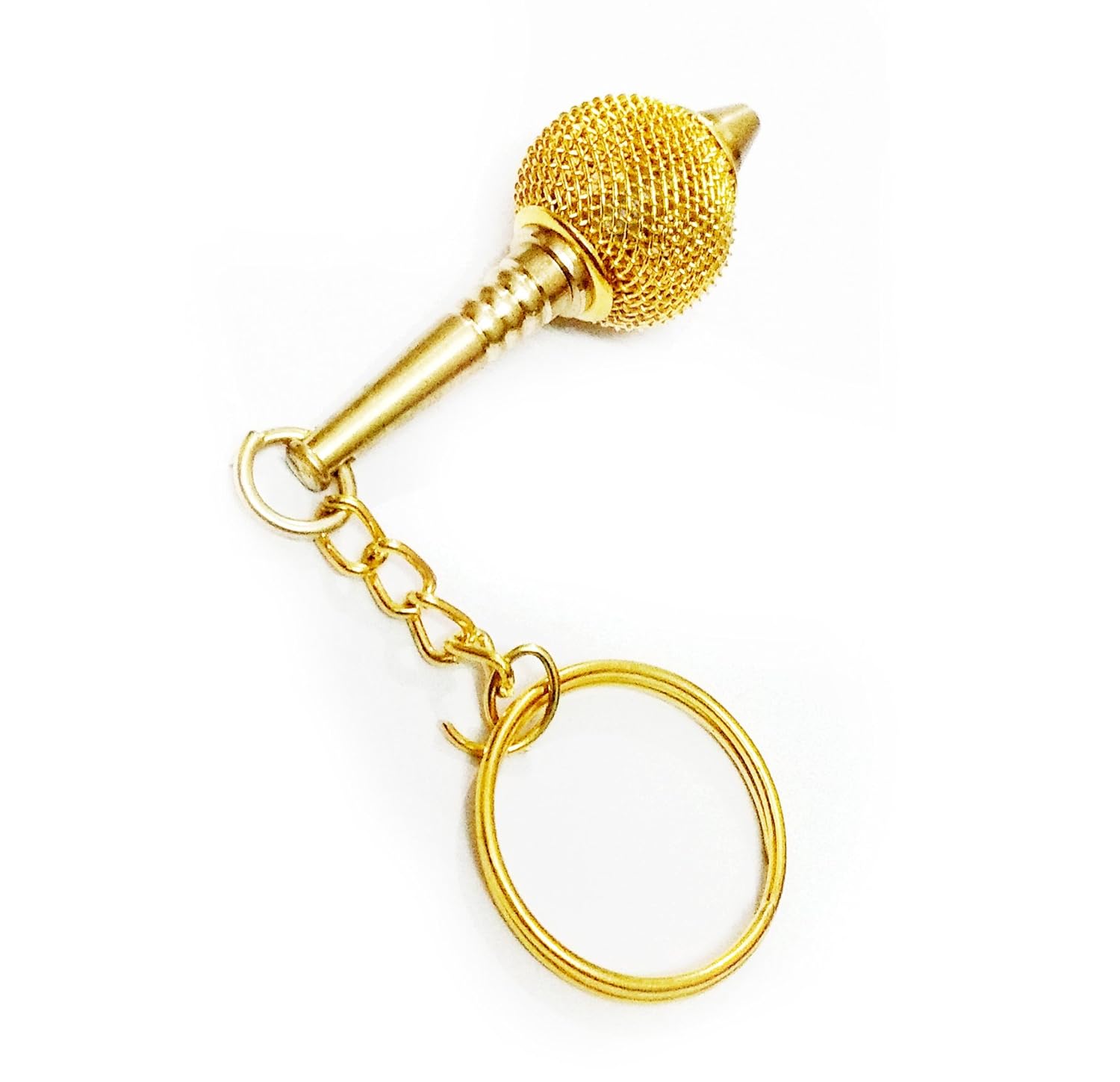 Solidindia Craft Gold Metal Lord Hanuman Gada Weapon Keychain: Amazon ...