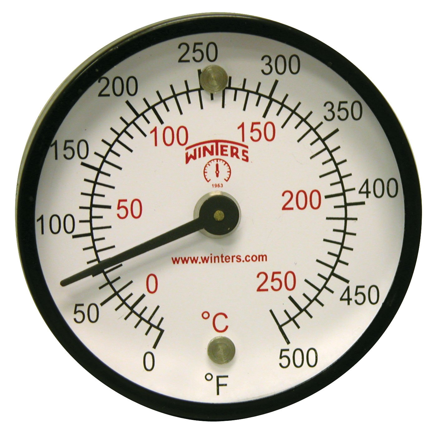 Winters TMT Series Steel Dual Scale Surface Magnet Thermometer, 2" Dial ...