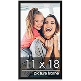Amazon.com - 11x20 Frame Black Real Wood Picture Frame Width 0.75 ...