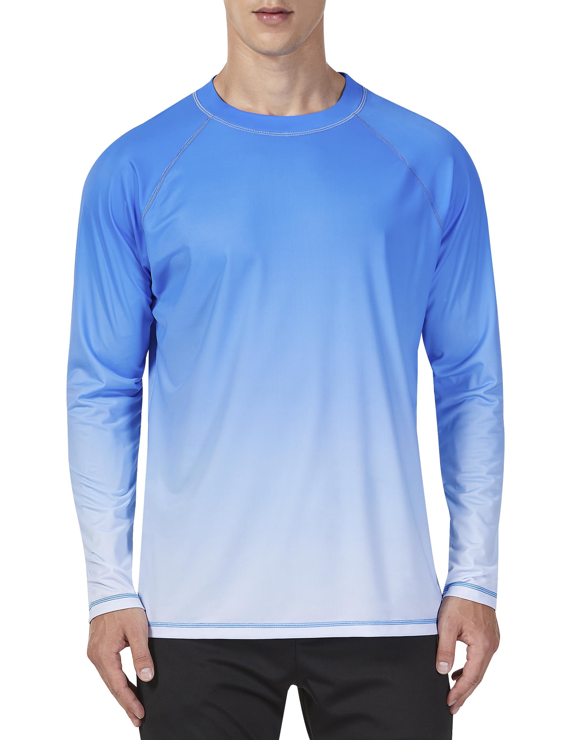 KPSUN Mens Swim Shirts UPF 50+ Rash Guard Long Sleeve Sun UV Protection ...