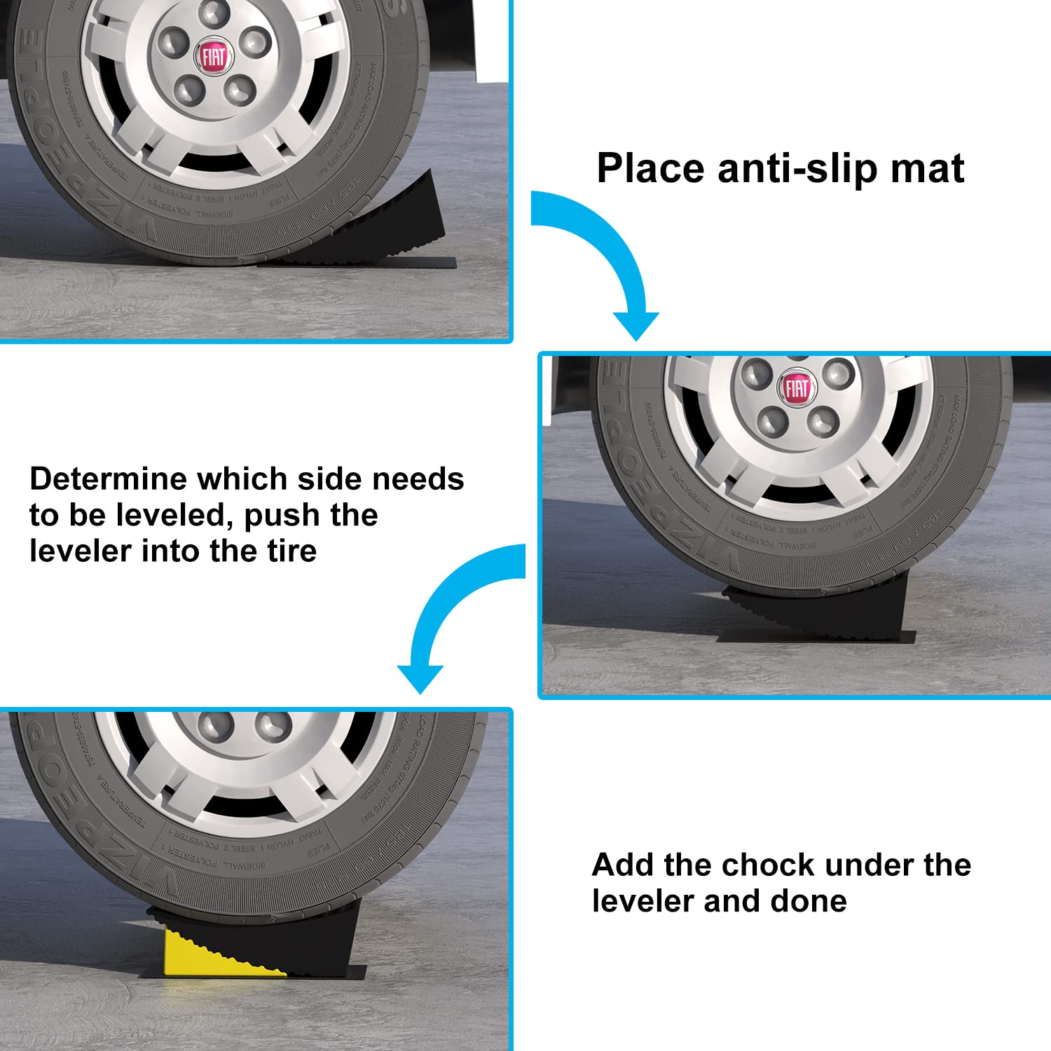 Mua Joric RV Leveling Blocks 2 Pack Wheel Chocks RV Leveling System RV ...