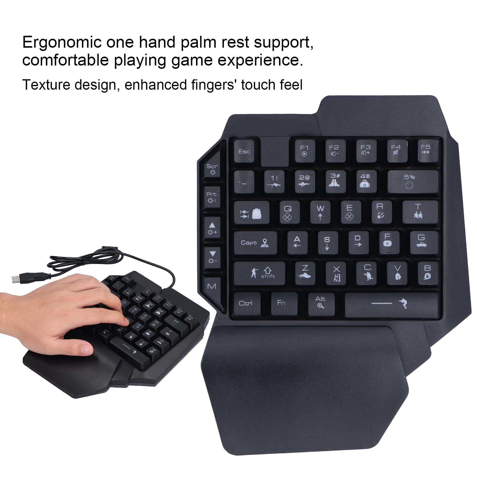 Mua Archuu Wireless One-Handed Mechanical Keyboard,35 Keys RGB Gaming ...