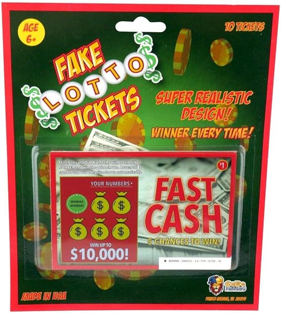 Amazon.com: Jereco Global Phony Fake Lotto Tickets Set of 10 Super ...