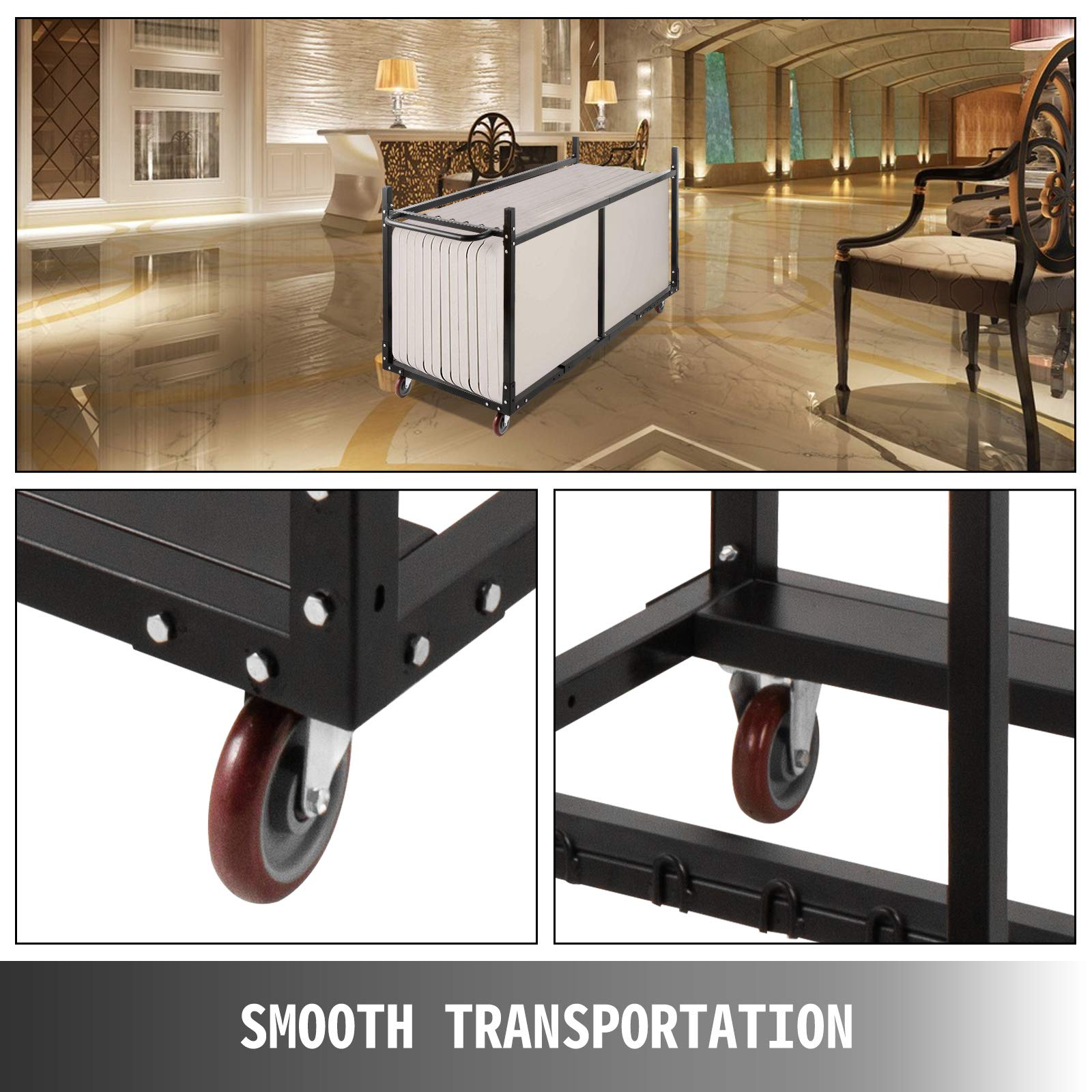 Happybuy Chair And Table Dolly Folding Table Cart Table Cart With Heavy ...