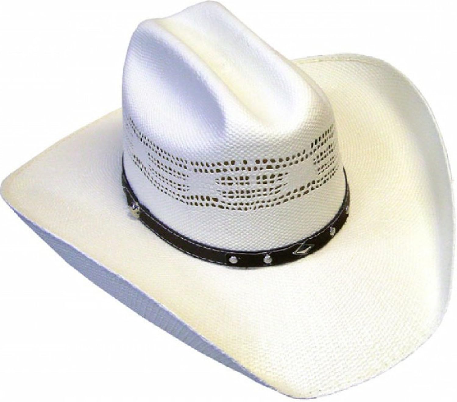 Buckin' Deals Mens' 50X Bangora Real Straw Cowboy Hat (7 1/2) Off White ...