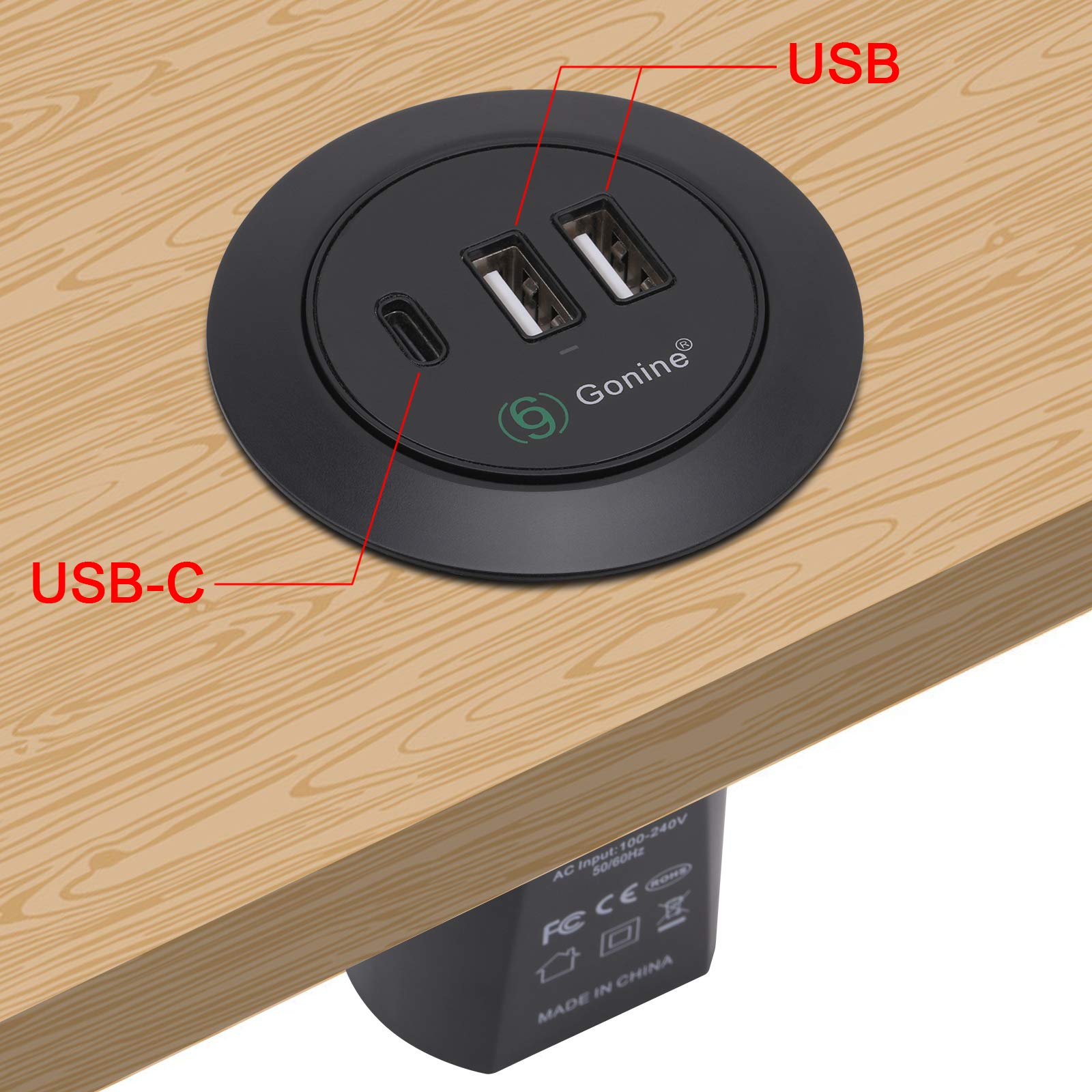 Mua Gonine Power Grommet with USB and Type C Port, 30W Desktop Charger ...