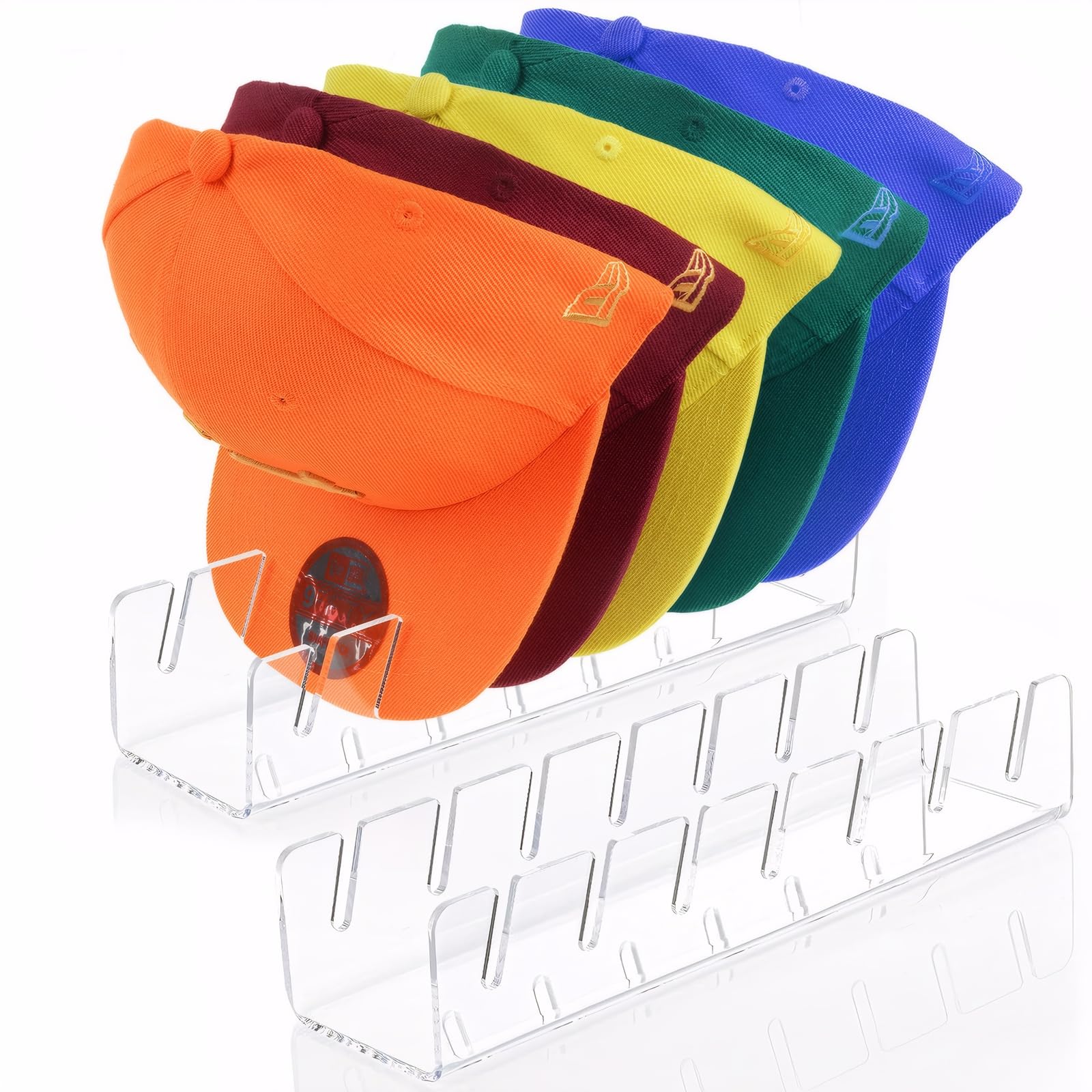 TrustBlai Hat Organizer for Baseball Caps, 2 Pack Hat Rack for 14 ...