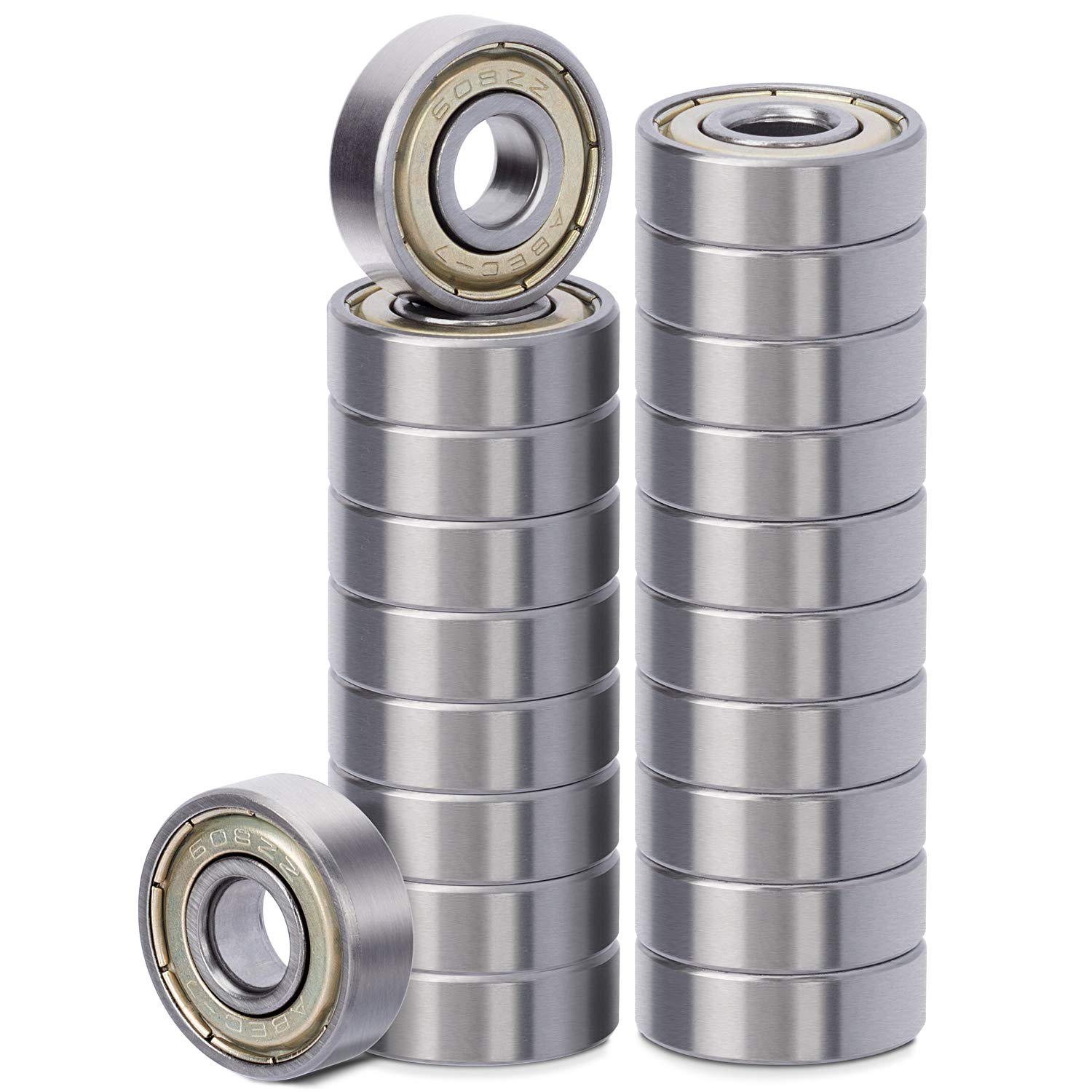 Mua 20 Pack 608 ZZ Ball Bearing, Bearing Steel & Double Iron Sealed ...