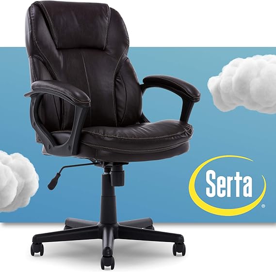 Amazon.com: Serta Manager Office Chair, Ergonomic Computer Chair with ...