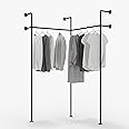 Amazon.com: pamo Industrial Loft Design Kim II Edge Clothes Rail for ...