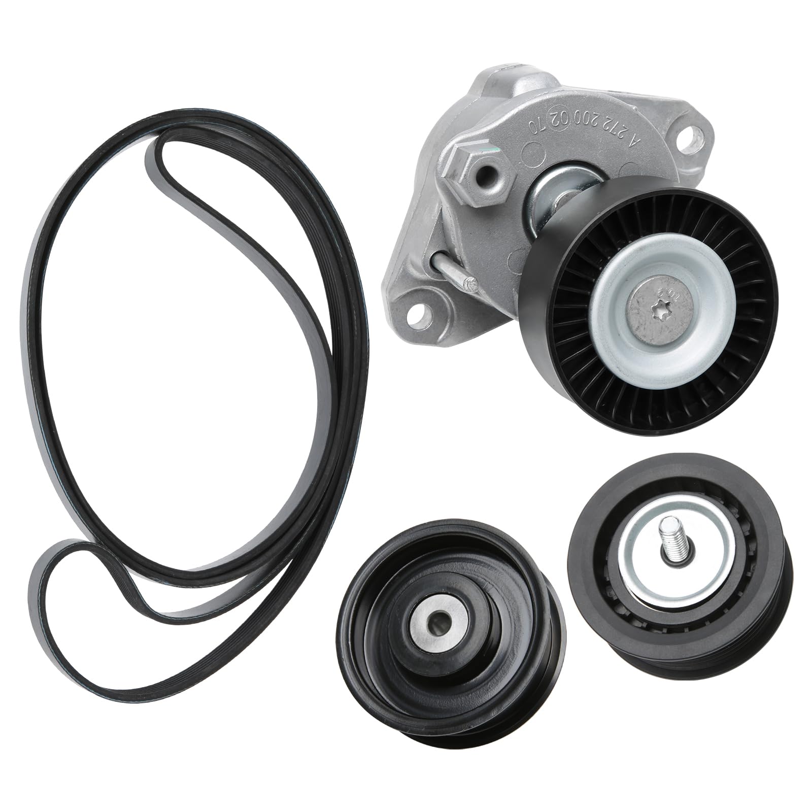 Drive Belt Tensioner and Idler Pulley Serpentine Belt Kit - Fits ...