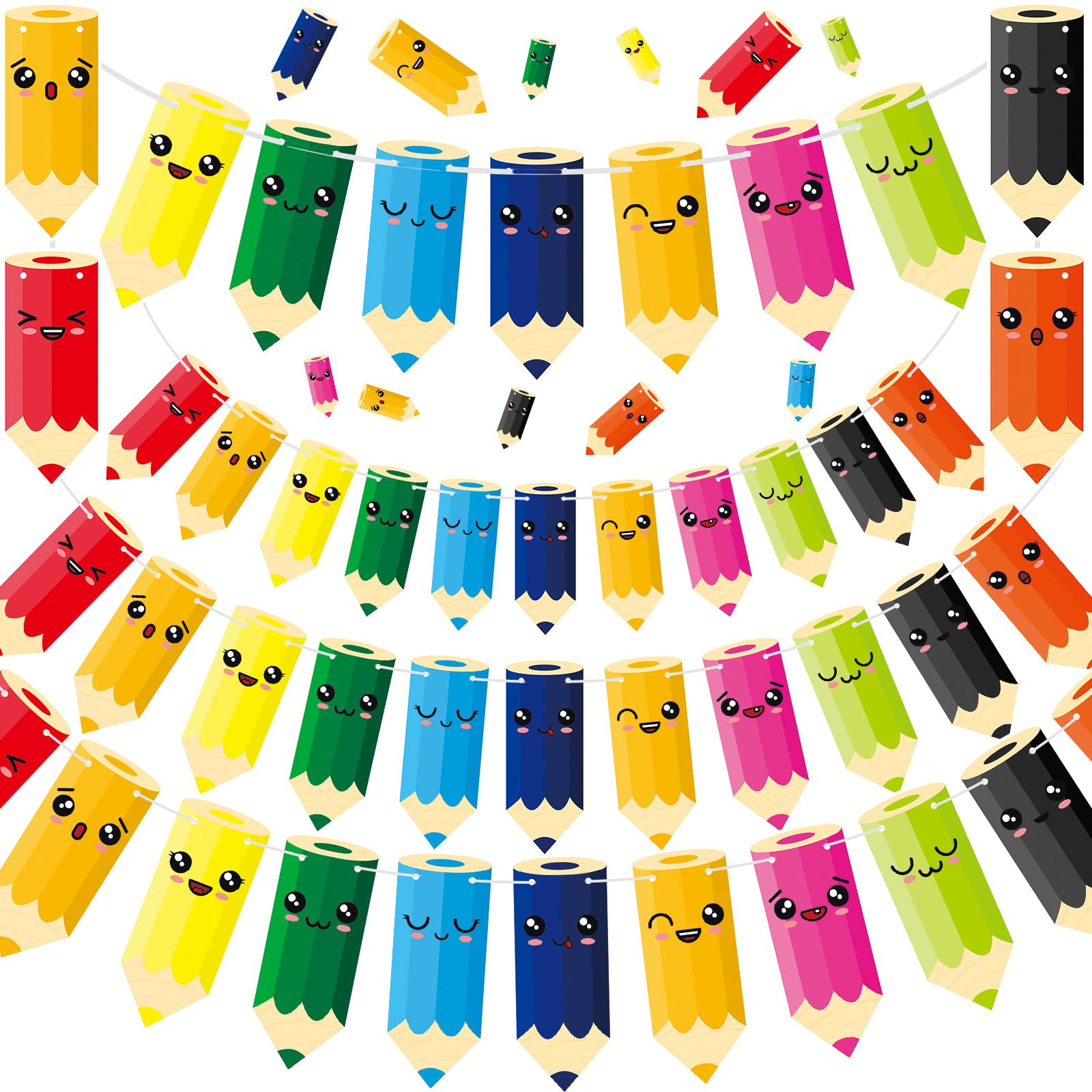 Humyoun Back to School Banner Pencil Banner Classroom Banner Back to ...