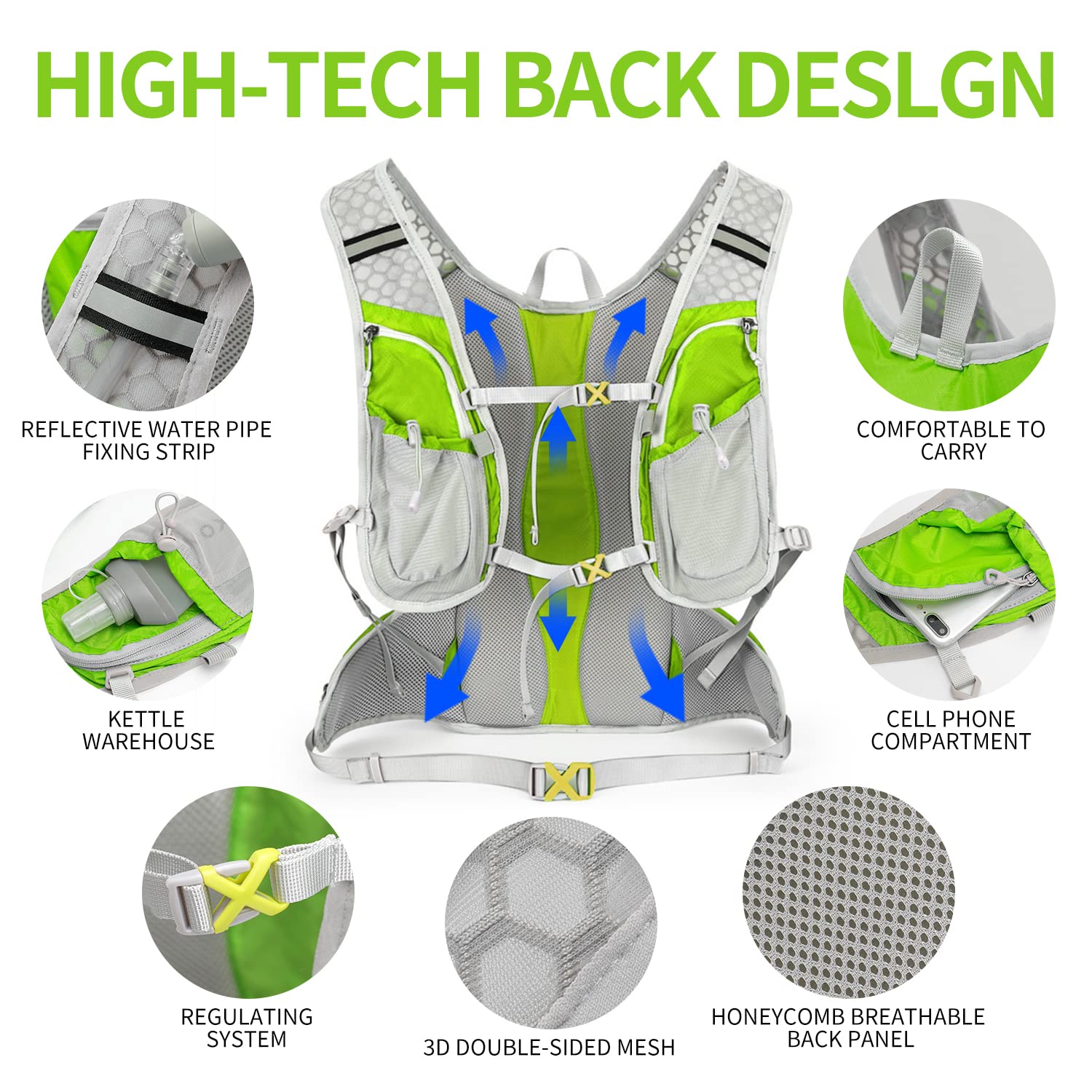 Mua IX INOXTO Hydration Pack Backpack, Lightweight Water Backpack with ...