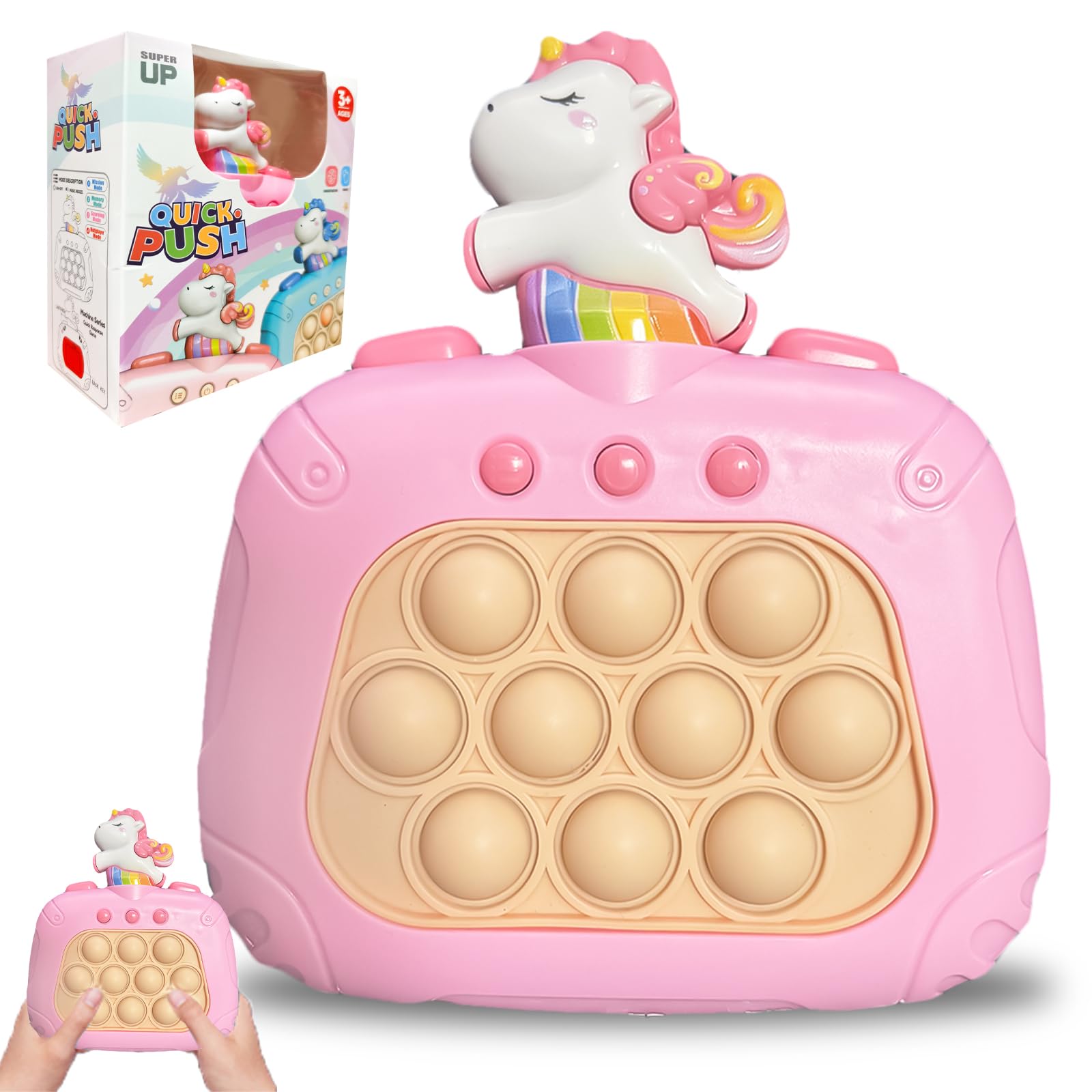 POJZIUY Upgrade Pop Fidget Console Game Pro Toys, Light Bubble Puzzle ...