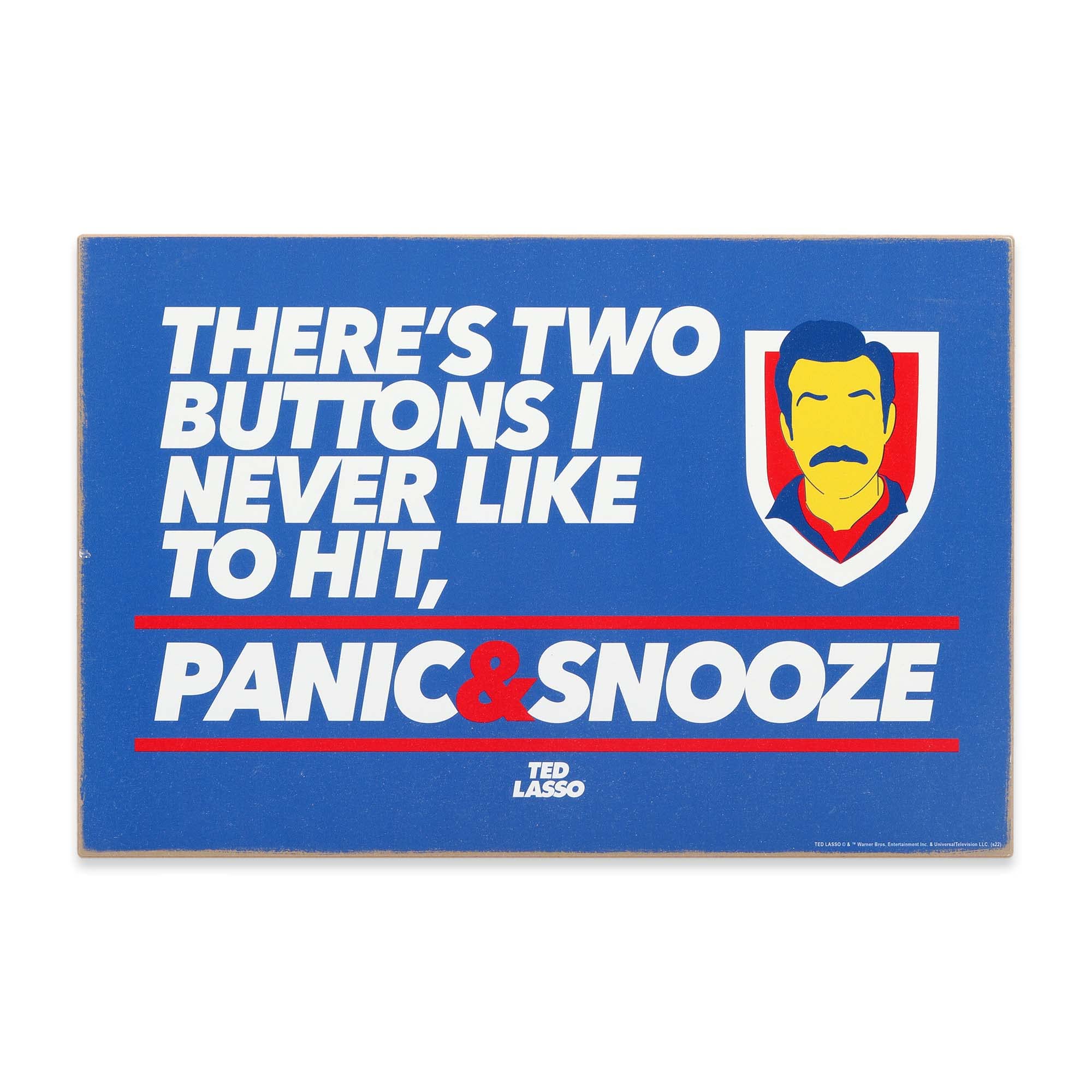 Ted Lasso Panic and Snooze Wood Wall Decor - Funny Ted Lasso Sign for ...