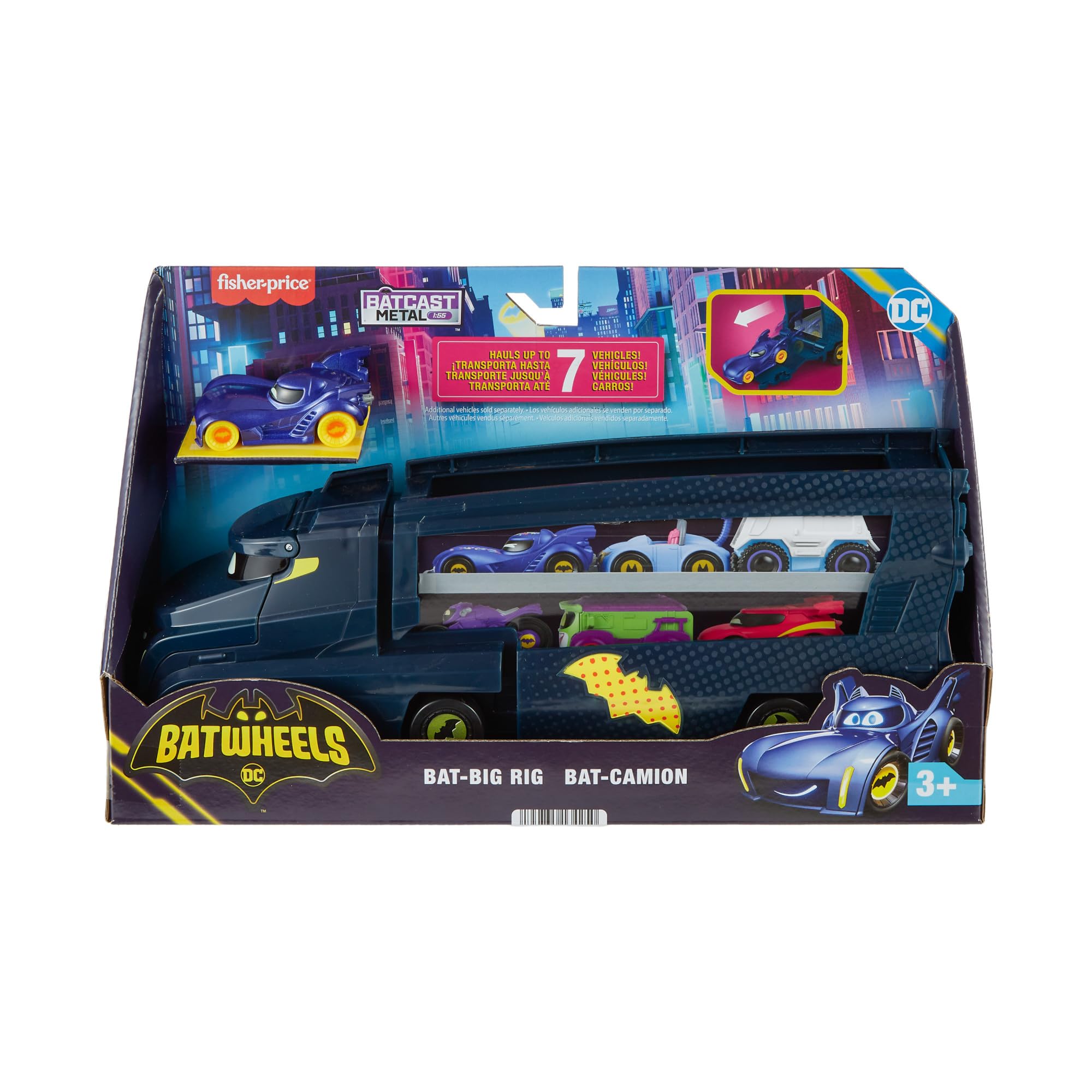 Mua DC Batwheels Toy Hauler and Car, Bat-Big Rig with Ramp and Bam The ...
