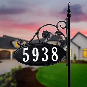 Amazon.com: USA HANDCRAFTED -Yard Sign Address Plaque with Highway ...