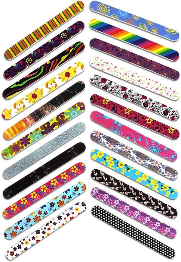 23 x NAIL FILES 23 DIFFERENT DESIGNS DOUBLE SIDED – BigaMart
