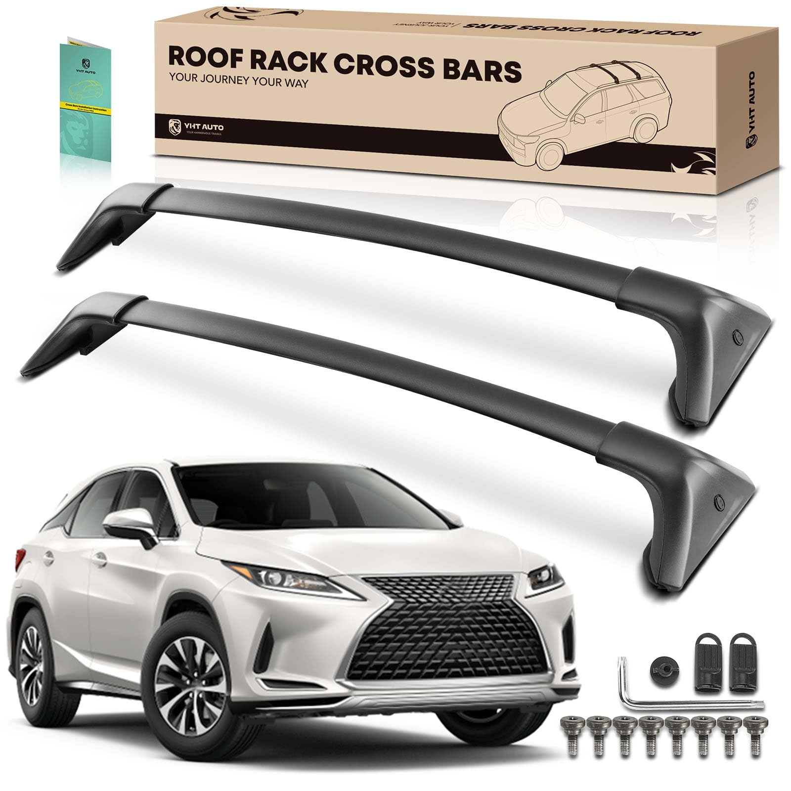 YHTAUTO Car Roof Rack Cross Bar Compatible with Lexus RX350/RX450H 2016 ...