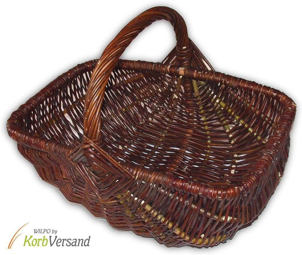 KORBVERSAND Einkaufskorb geflochten aus Vollweide - 48x35x35 cm ...